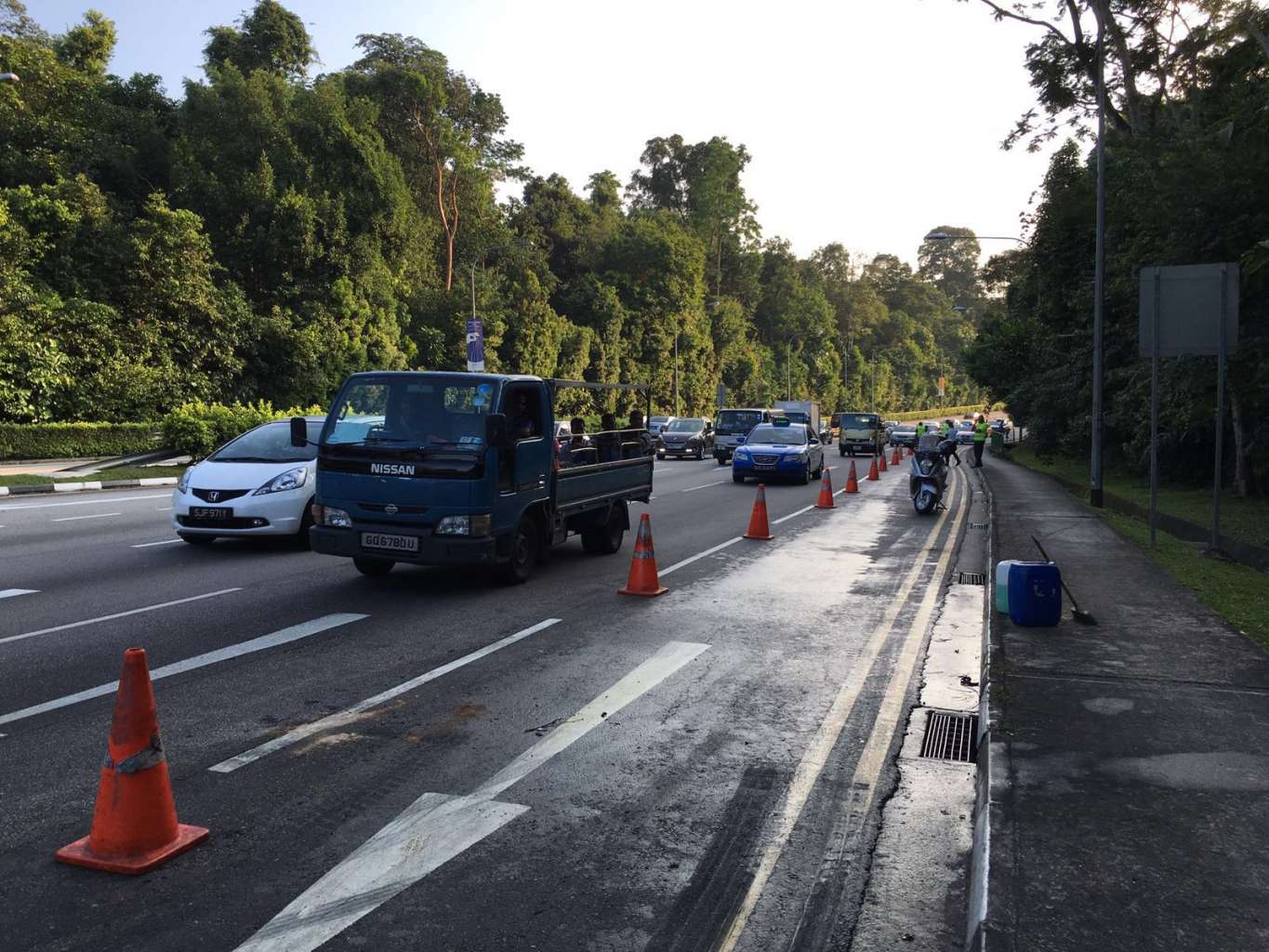 Parts of Lornie Road affected by oil spill now open to traffic | The ...