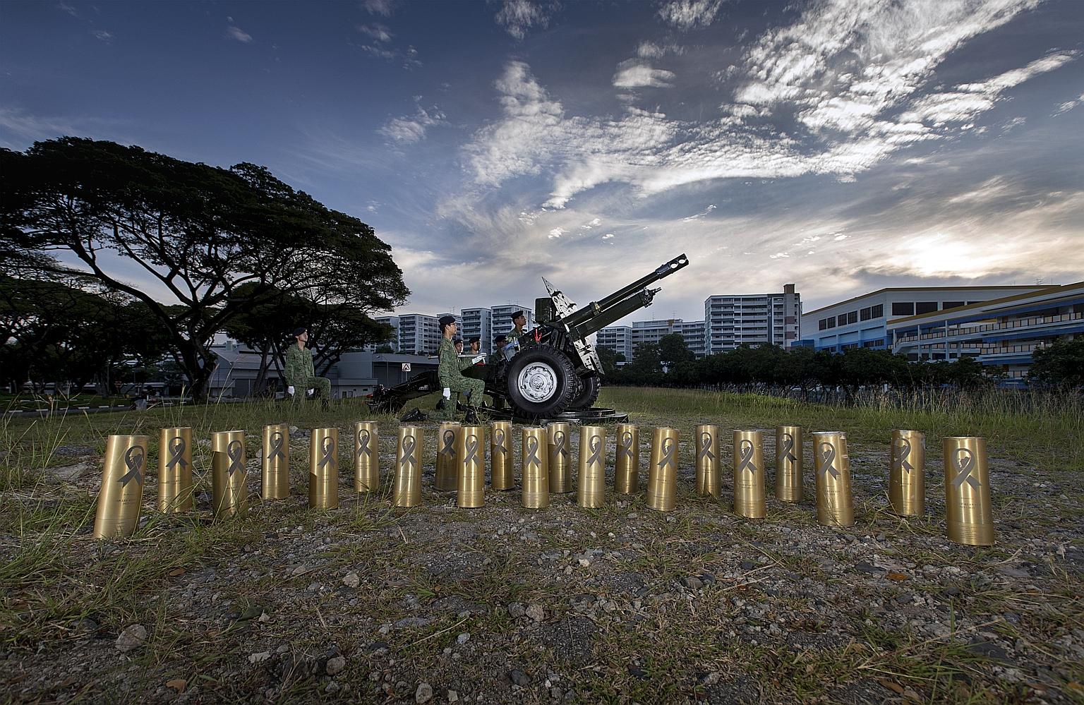 21-gun salute shell casings from Lee Kuan Yew's funeral given to groups ...
