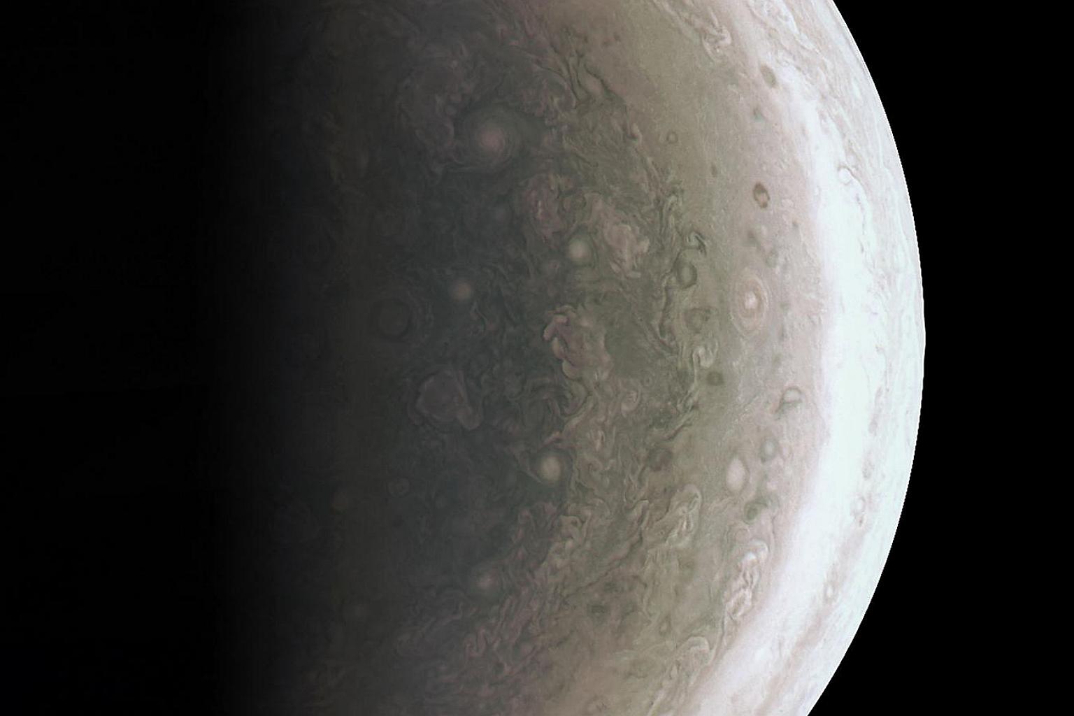 Nasa unveils first-ever photos of Jupiter's poles taken during Juno ...