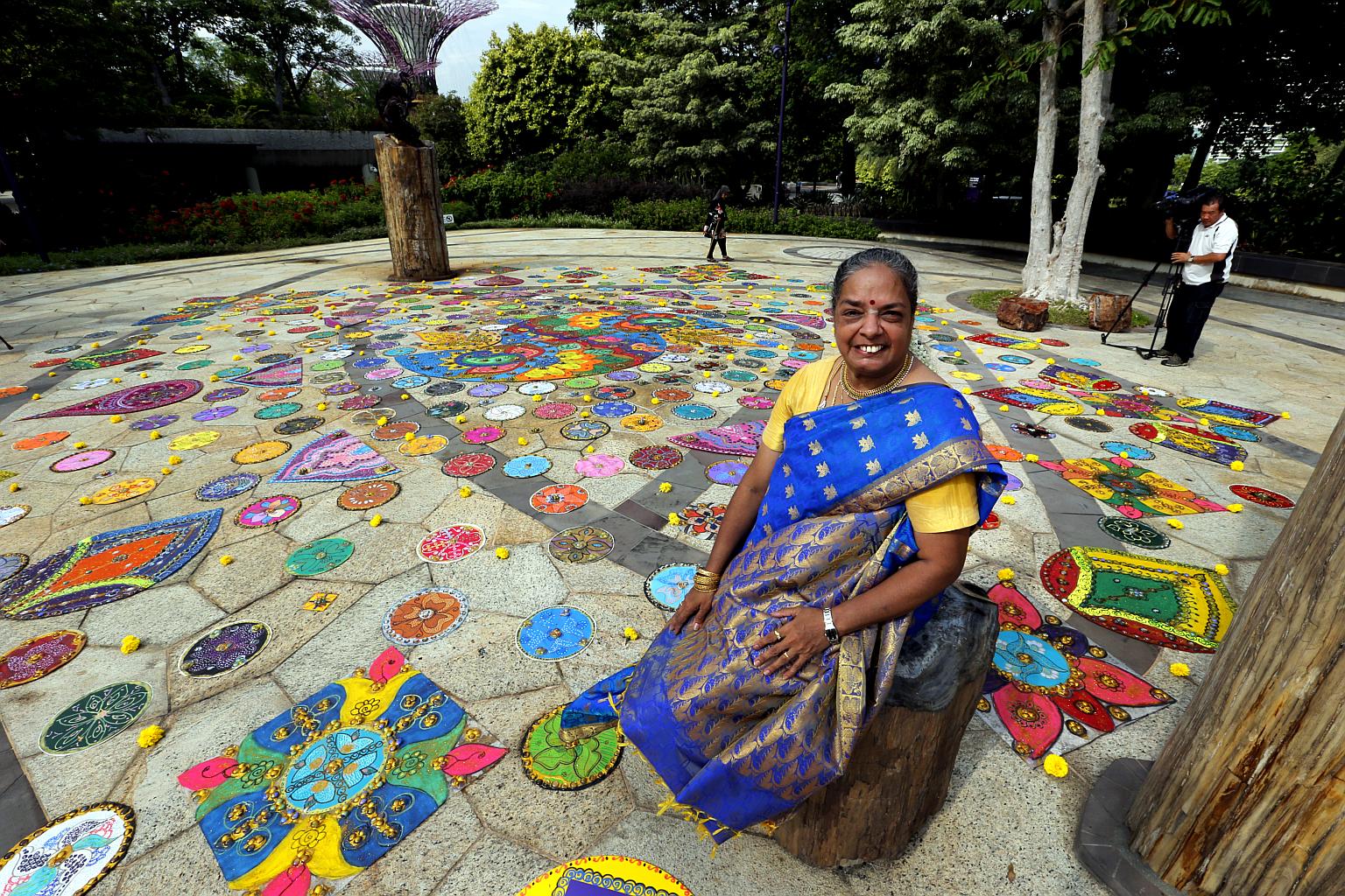 rangoli display
