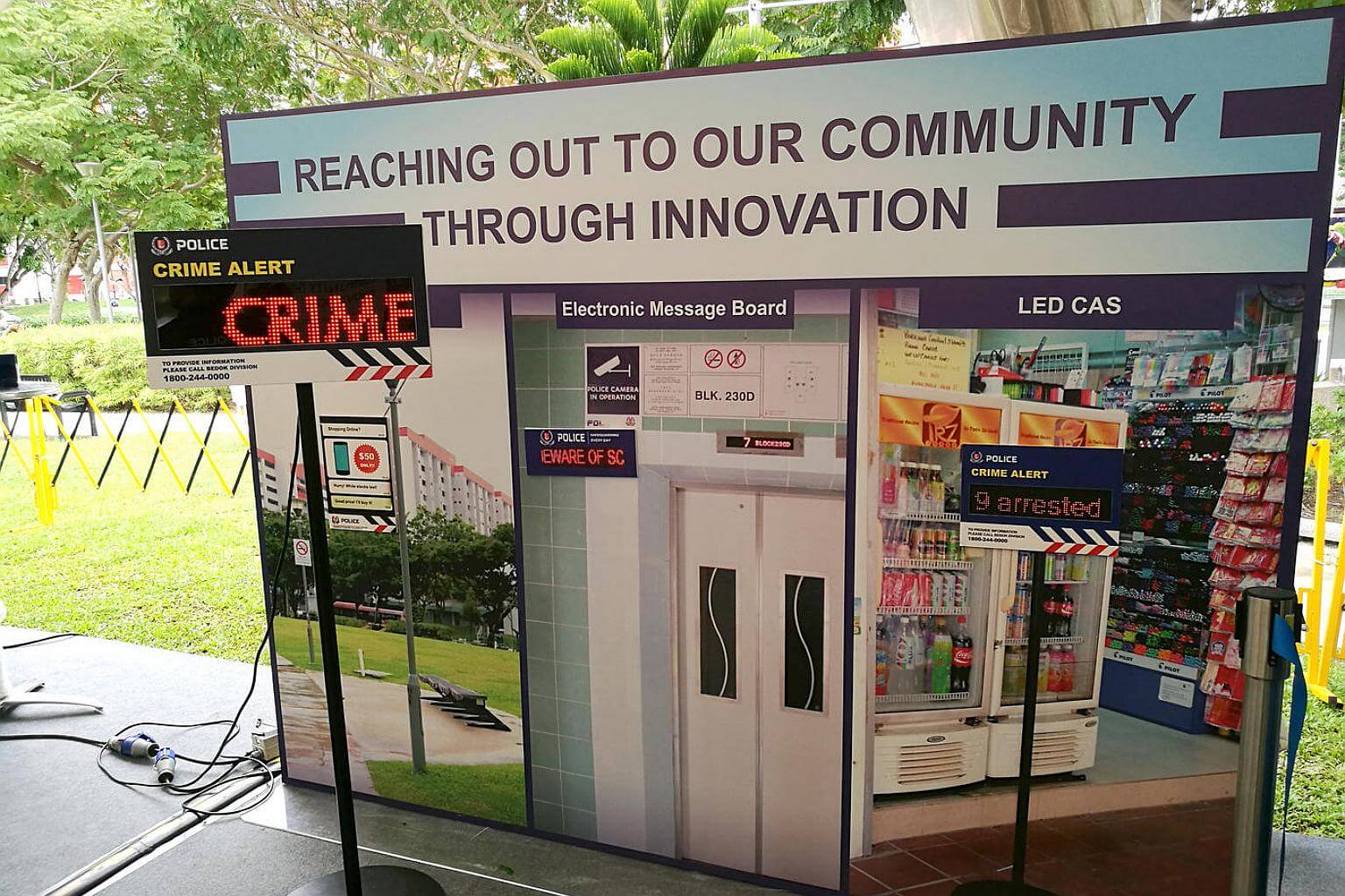 Be on the lookout for electronic crime-alert displays | The Straits Times
