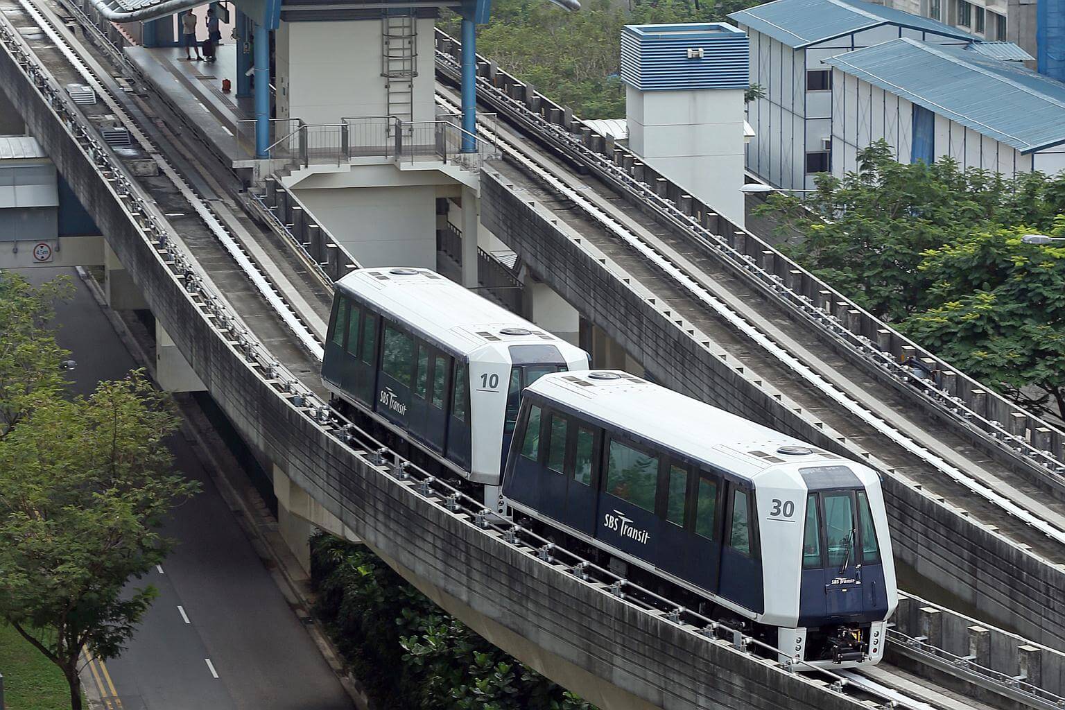 Two-car trains introduced for peak period travel on Punggol LRT | The ...