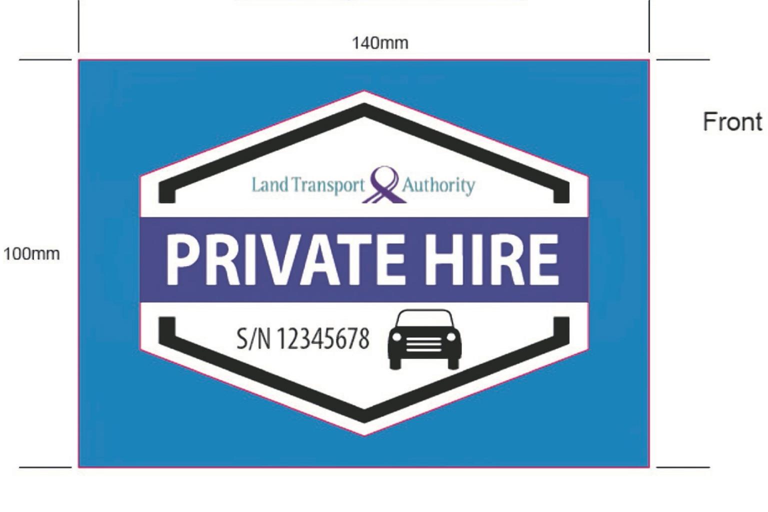 Permanent decal to be displayed by private-hire cars from July 1 | The ...