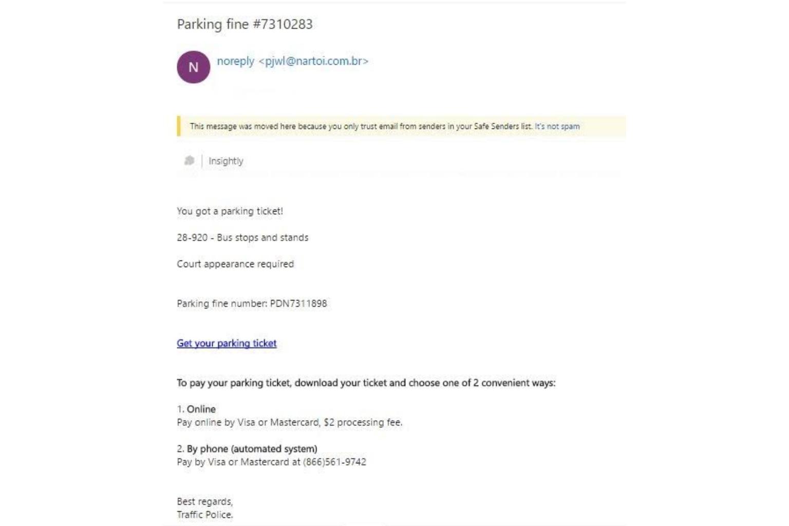 Be on alert against parking ticket e-mail scam by police impostors ...