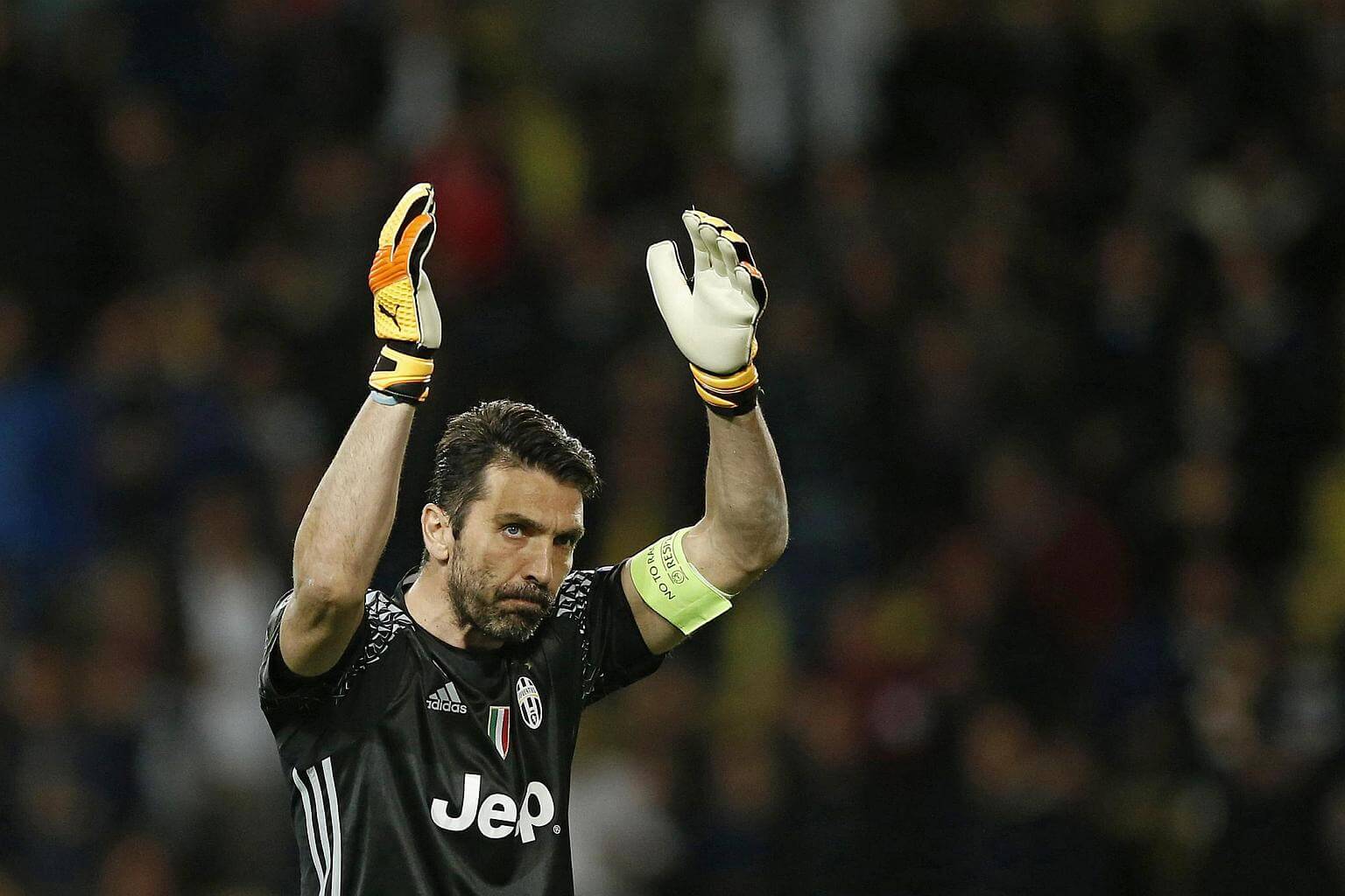 Football: Buffon celebrates 100th Juve Champions League game in style ...