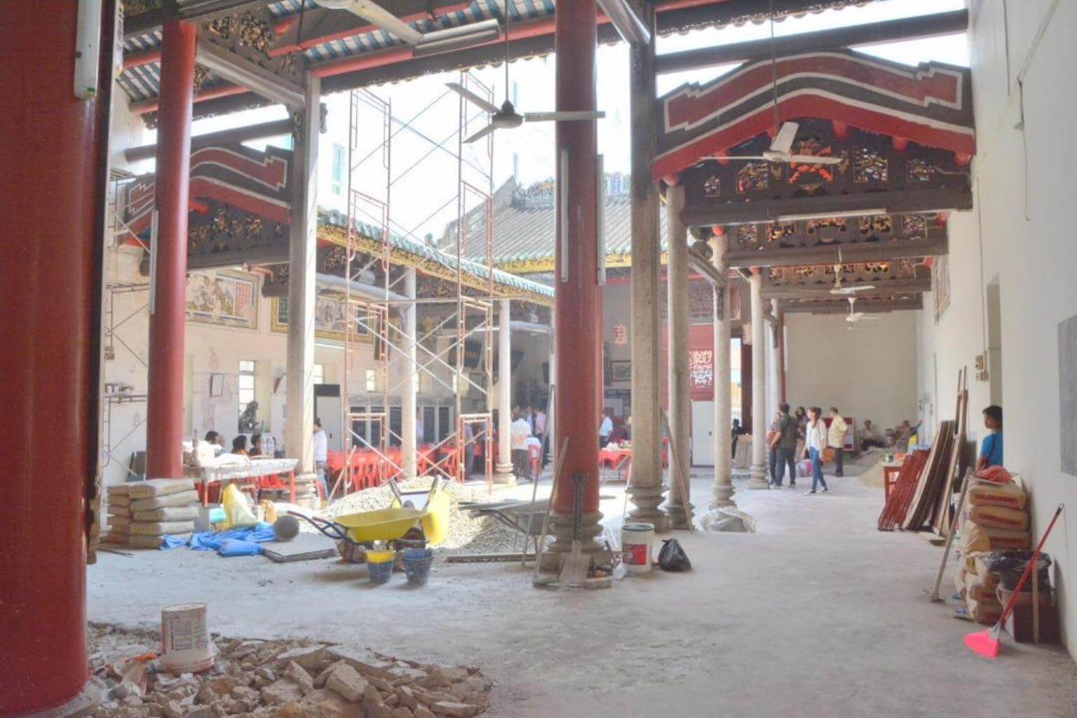 Renovations to 119-year-old Chinese temple in Penang's Georgetown cause ...
