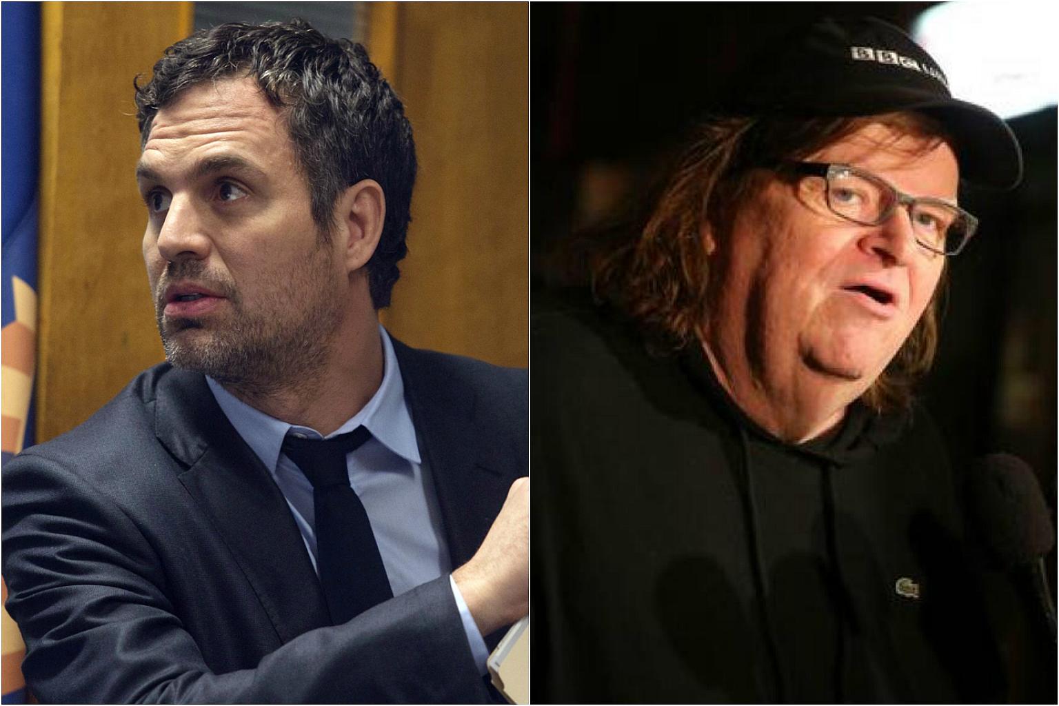 Mark Ruffalo and Michael Moore lead protest outside Trump Tower | The ...