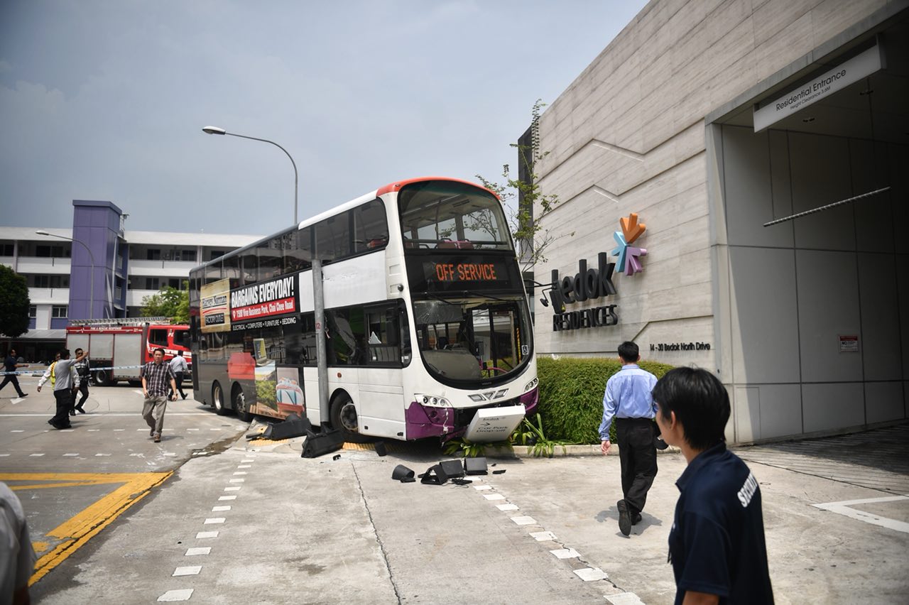 Woman trapped under double-decker bus in accident in Bedok North; 3 ...