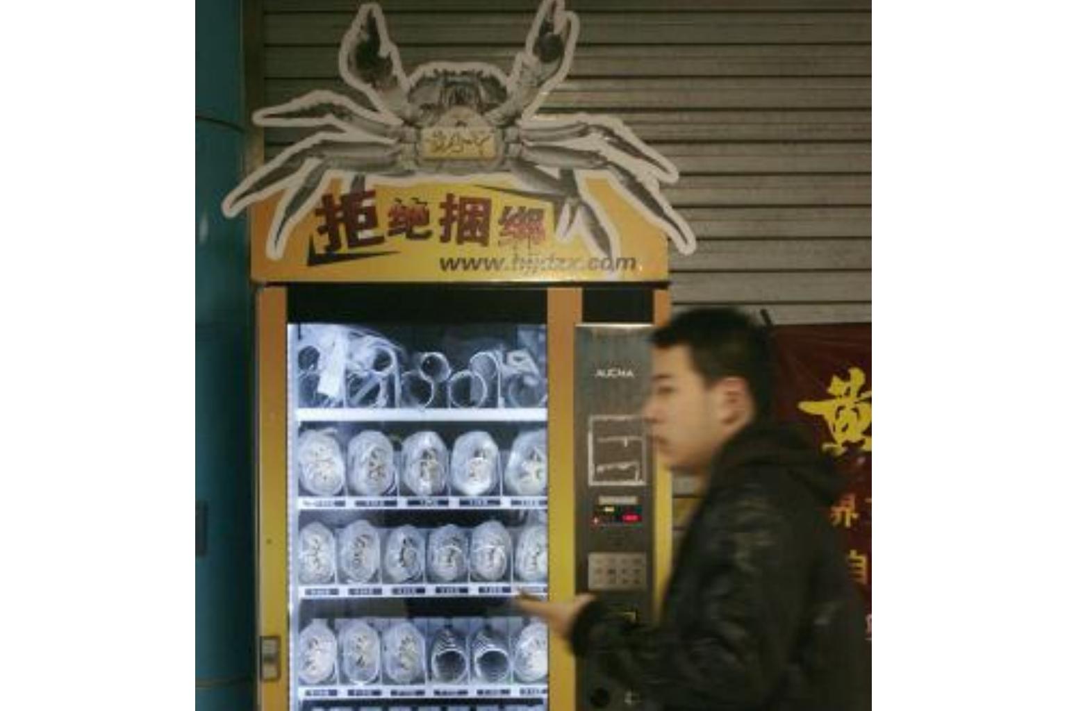 Vending machines selling hairy crabs a hit with China customers | The ...