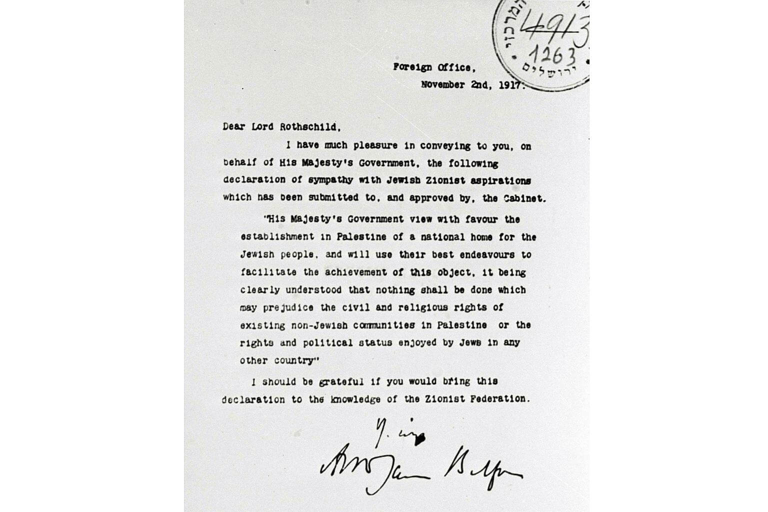 Balfour Declaration at 100: The starting point of the Israeli ...