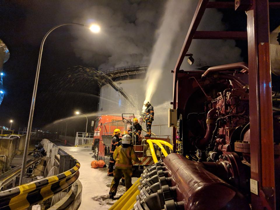 SCDF puts out oil storage tank fire on Pulau Busing after 'intense' 6 ...