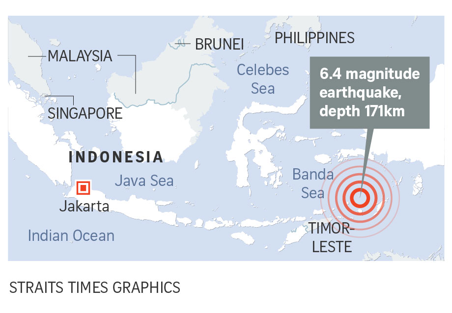 6.4 quake off eastern Indonesia, tsunami alert lifted: Seismic monitors ...