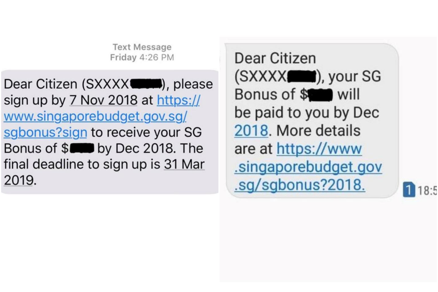 Is the SG Bonus SMS real? MOF shares tips on how to identify legitimate ...