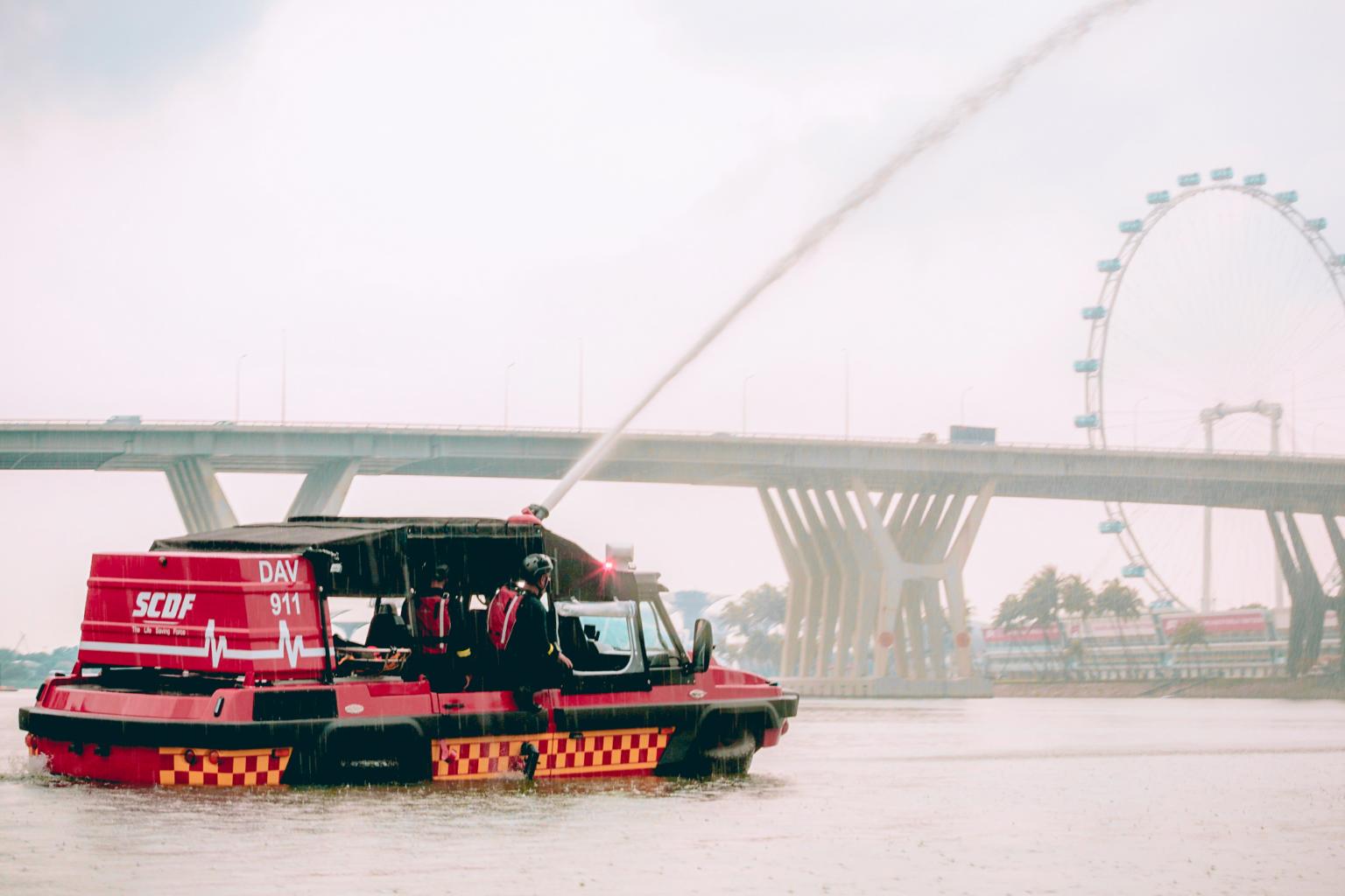 SCDF unveils new amphibious vehicle to speed up operations | The ...