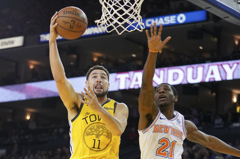 Basketball: Thompson drops 43 as Warriors roast Knicks, Timberwolves ...