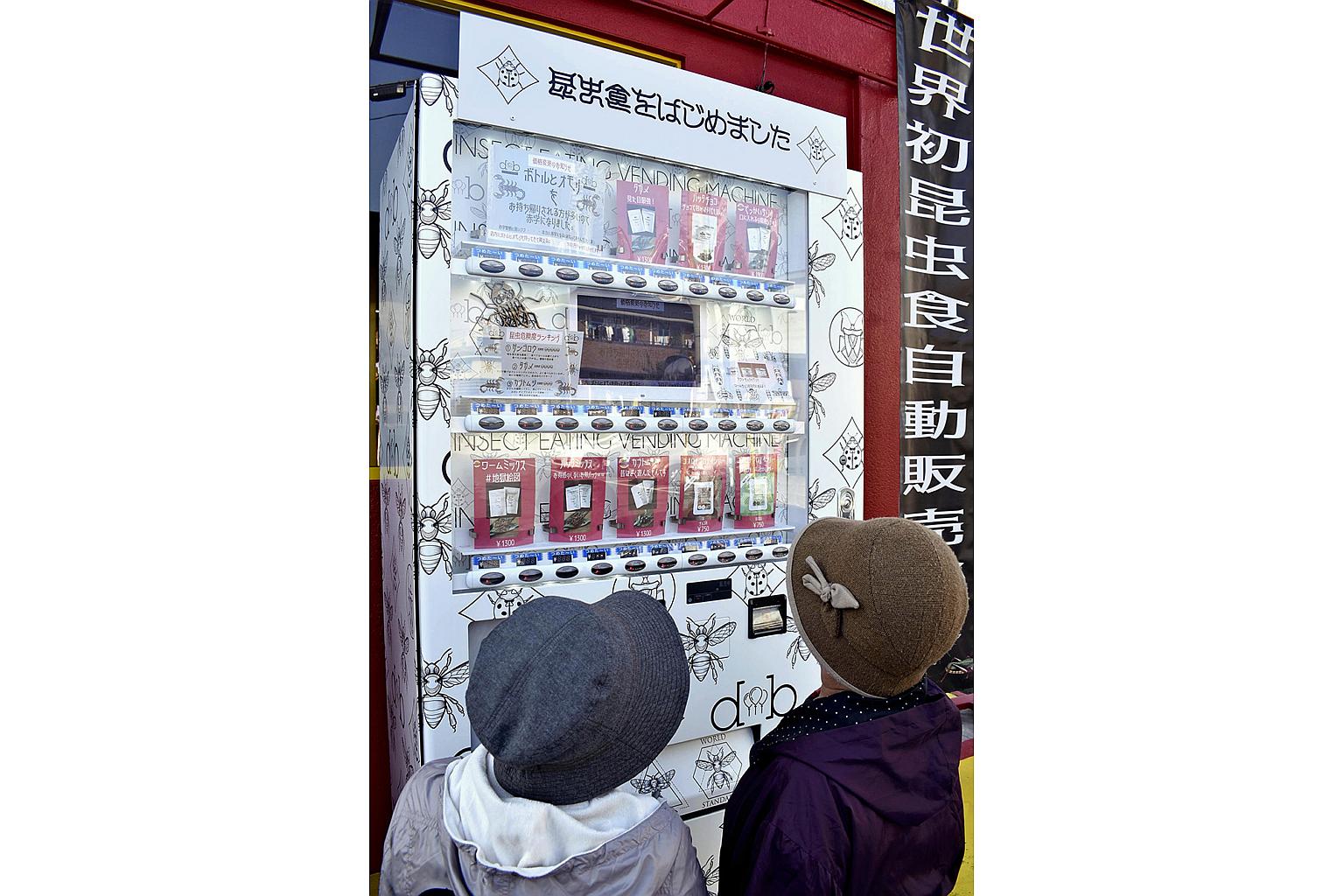 Insect snacks vending machine in Japan a hit with locals | The Straits ...