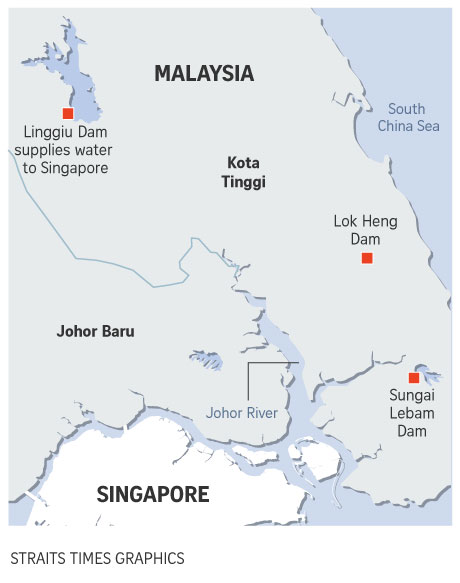 Water level at Johor's Sungai Lebam Dam plunges almost 2m below ...