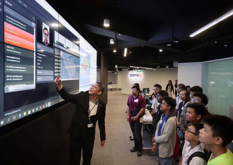 Students view tech behind security in exclusive tour of Certis command ...