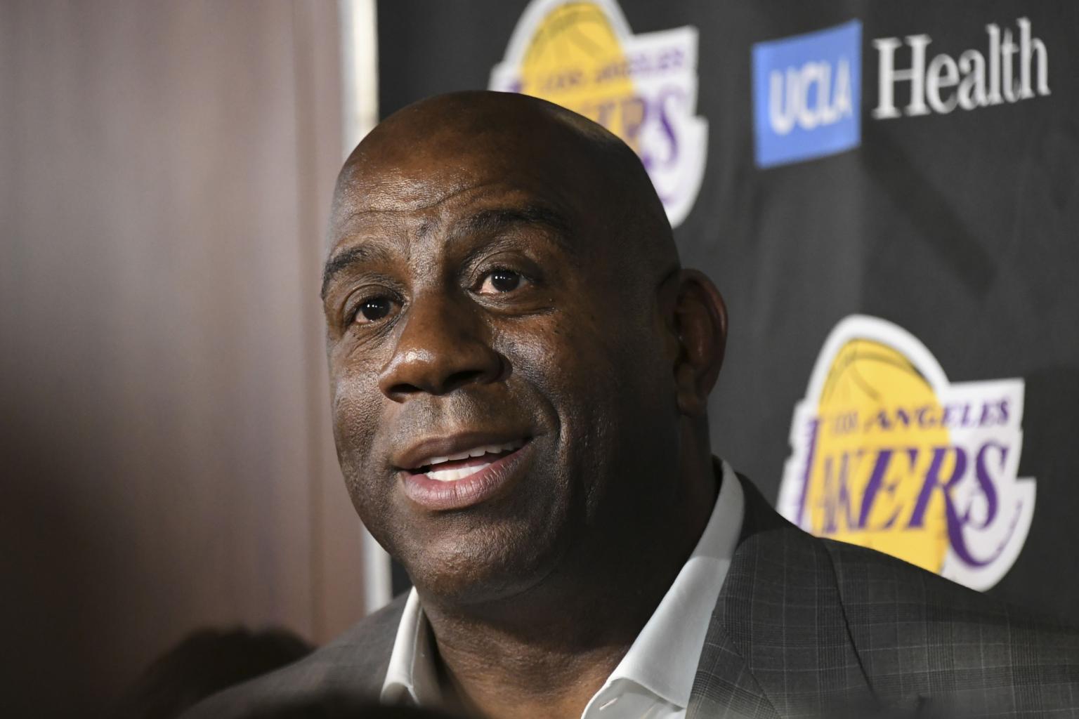 Basketball: Magic Johnson denies fuelling reported Lakers dysfunction | The Straits Times