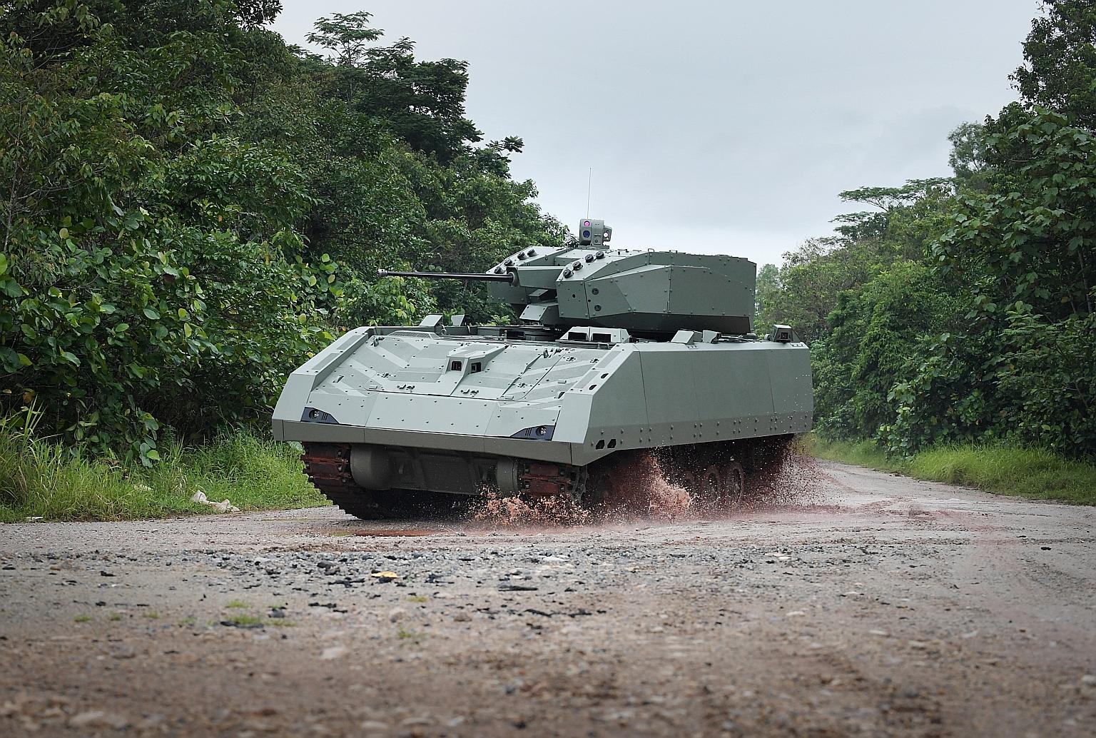 Singapore shows off its newest armoured fighting vehicle | The Straits ...