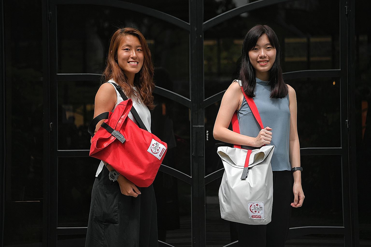 Red and white NDP fun packs with a green heart | The Straits Times