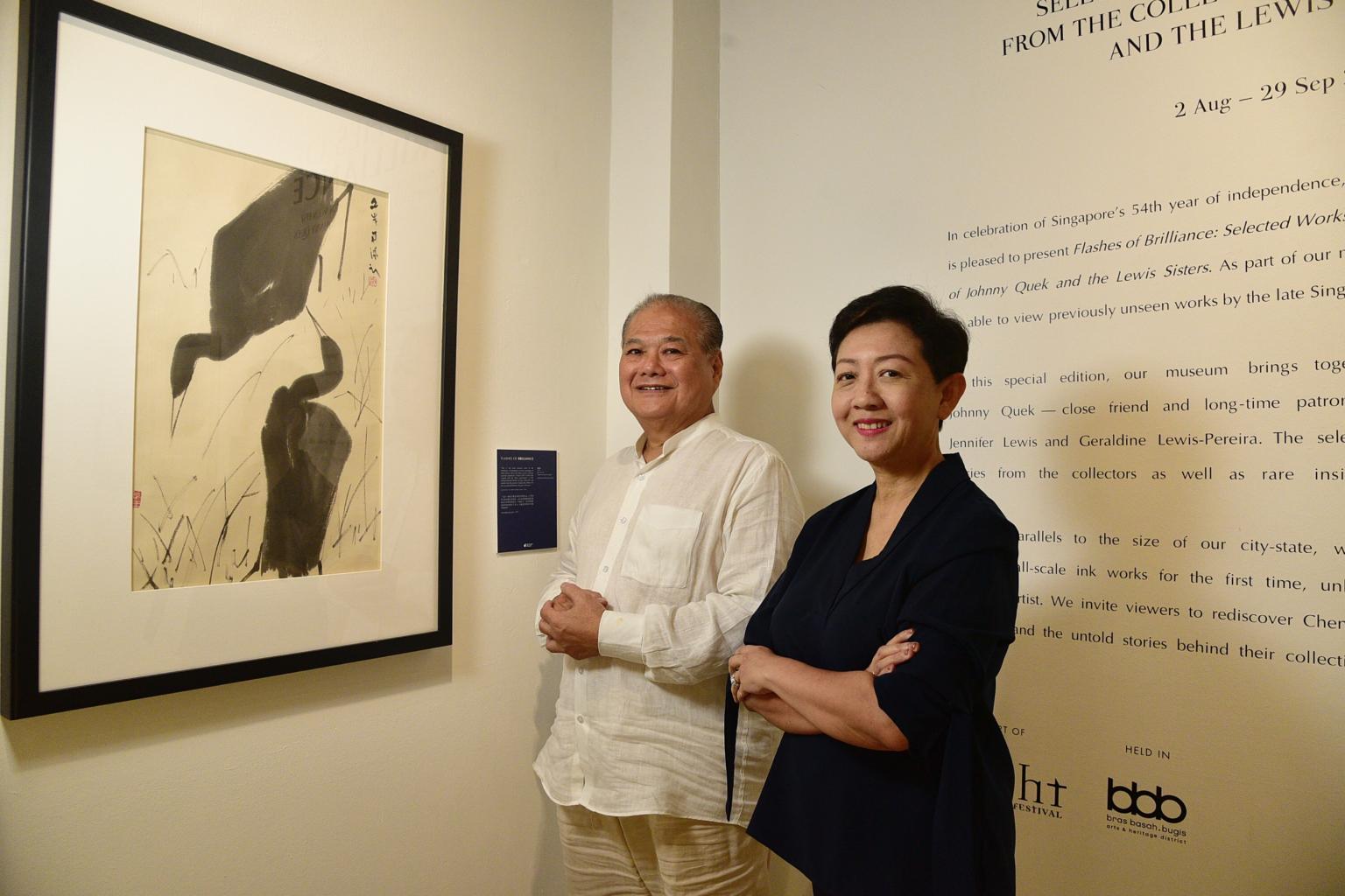 Smaller works by Singapore pioneer artist Chen Wen Hsi on display at ...