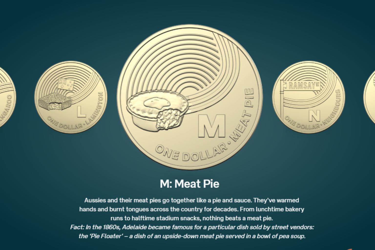Boomerangs, meat pies and Vegemite on new Aussie $1 coins | The Straits ...