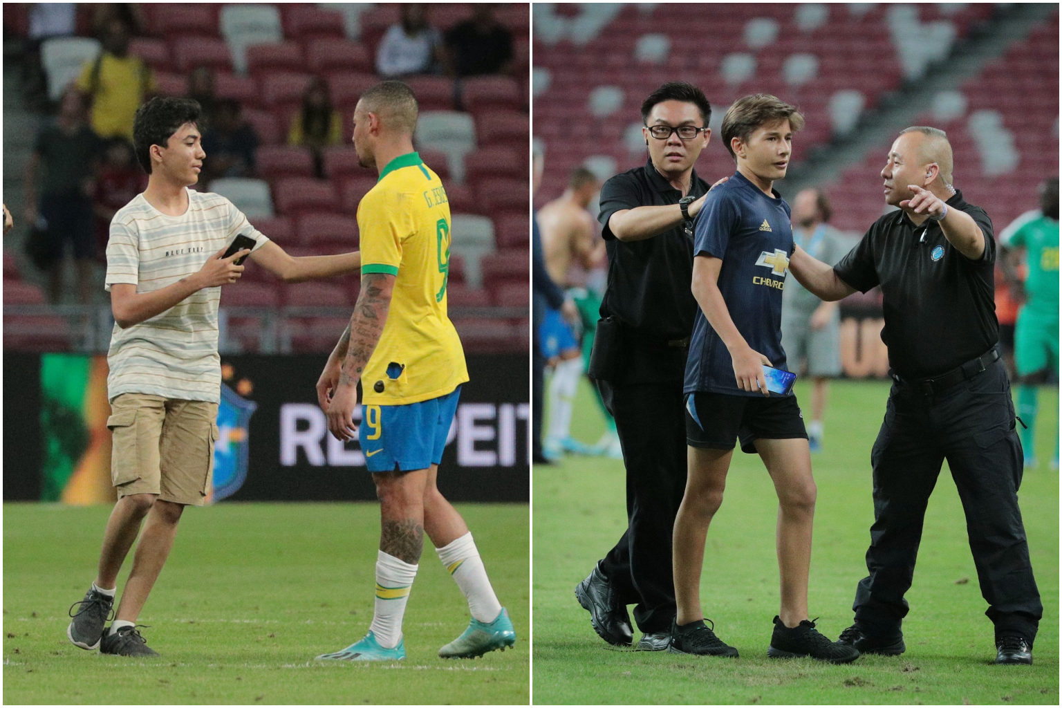 Football: National Stadium pitch invaders handed over to police, says ...