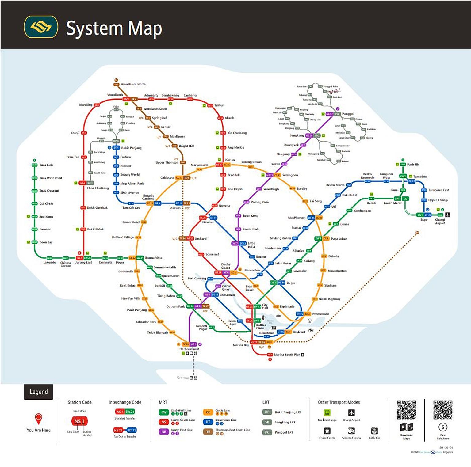 Mostly thumbs up online for new MRT network map | The Straits Times