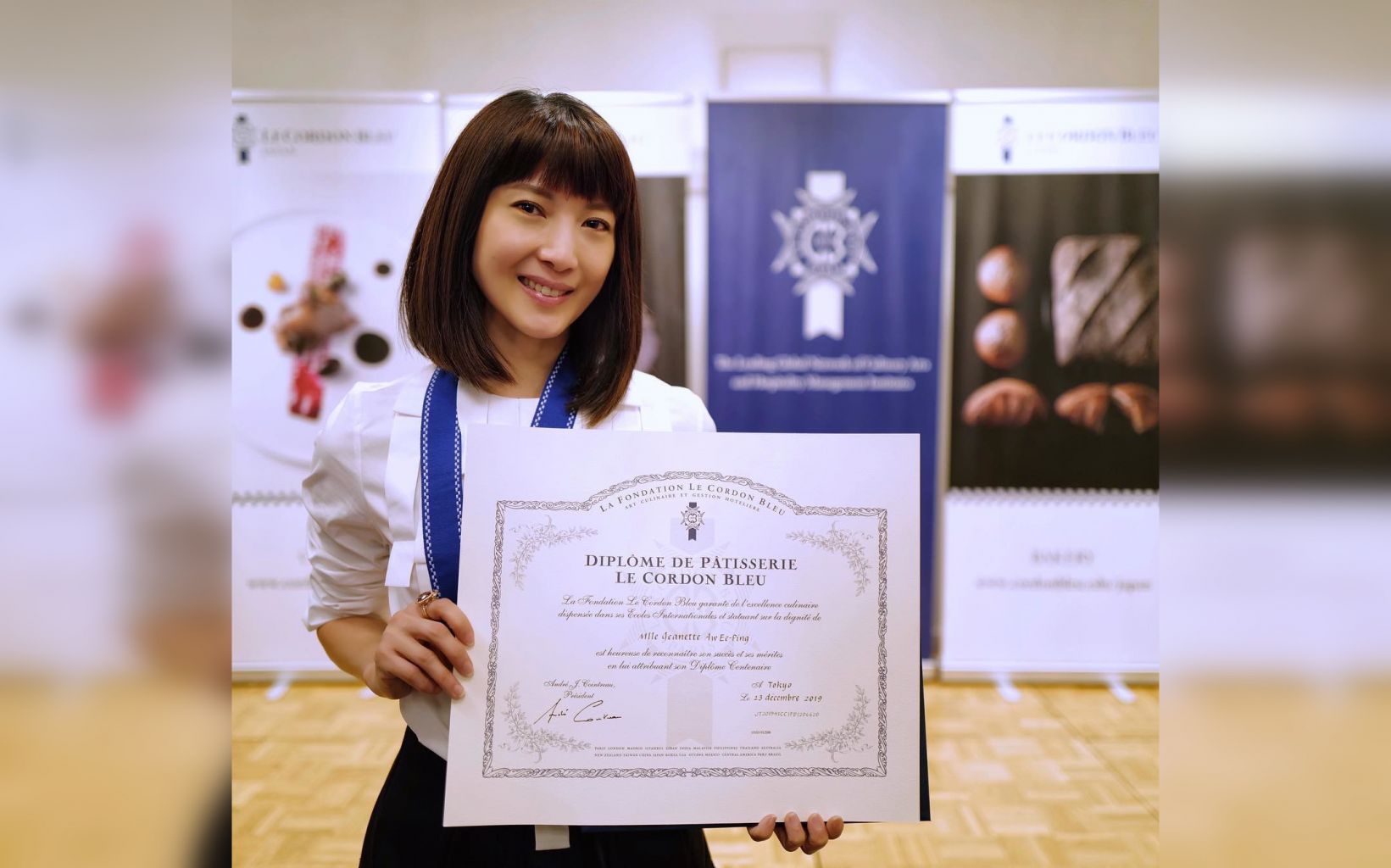 Singapore actress Jeanette Aw completes final term at famed culinary ...