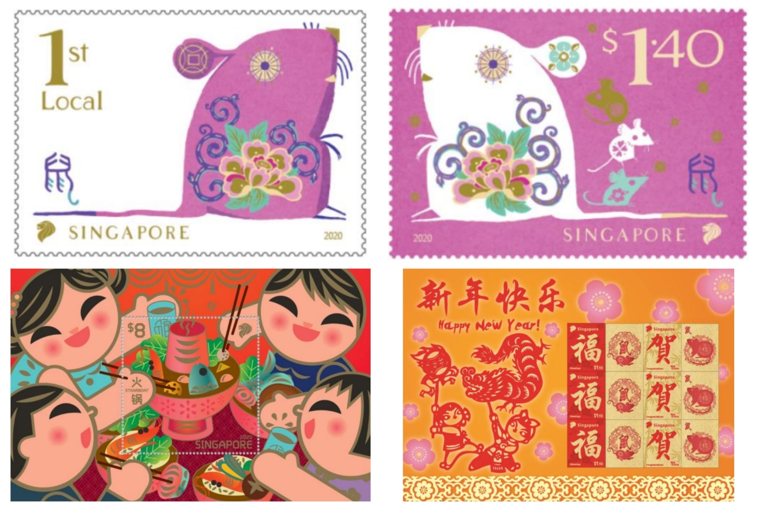 SingPost launches rat-themed stamps, lowers postage rates for mail in ...