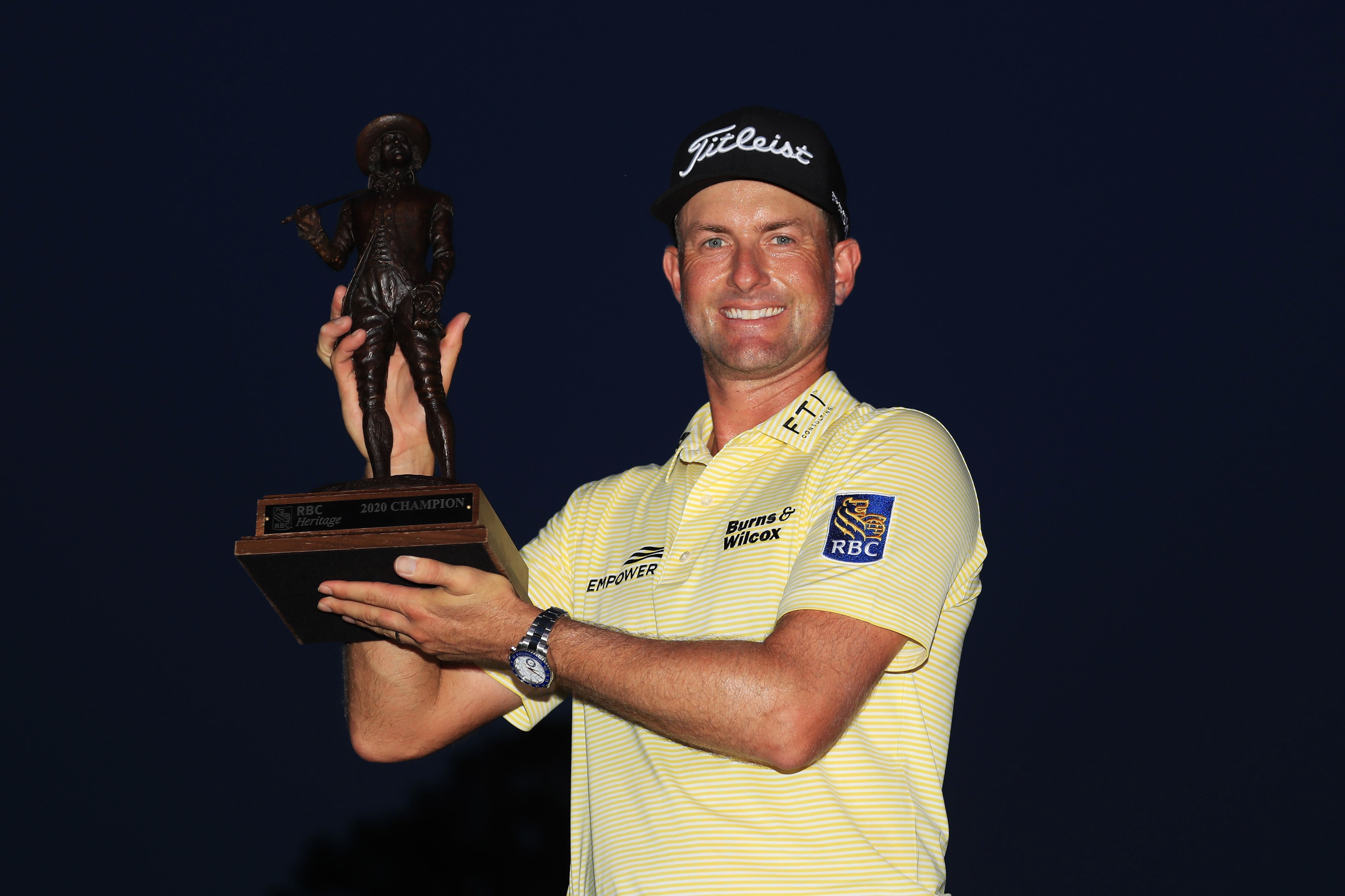 Golf: Dad of five Simpson wins RBC Heritage on Father's Day with birdie ...