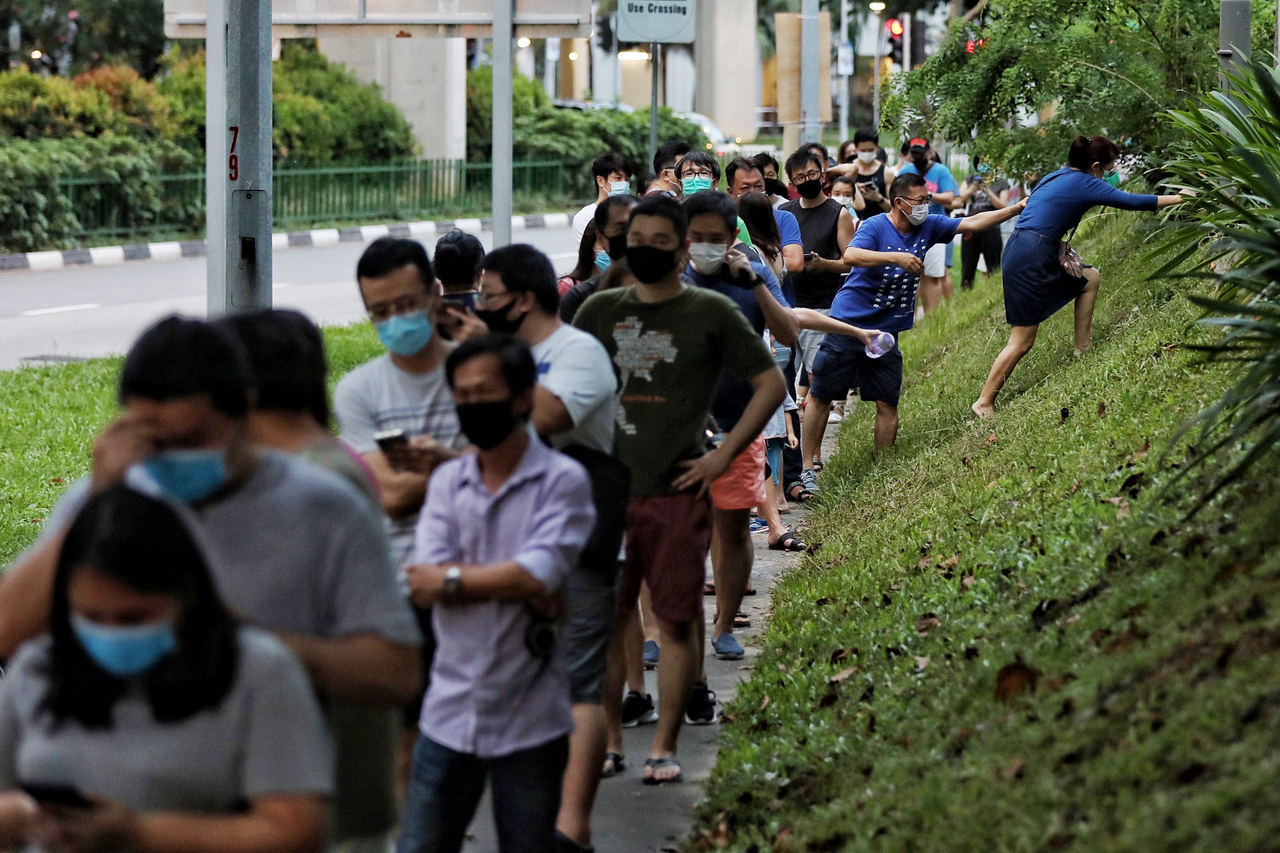 Too early to say if Covid-19 cases will emerge from Polling Day queues ...