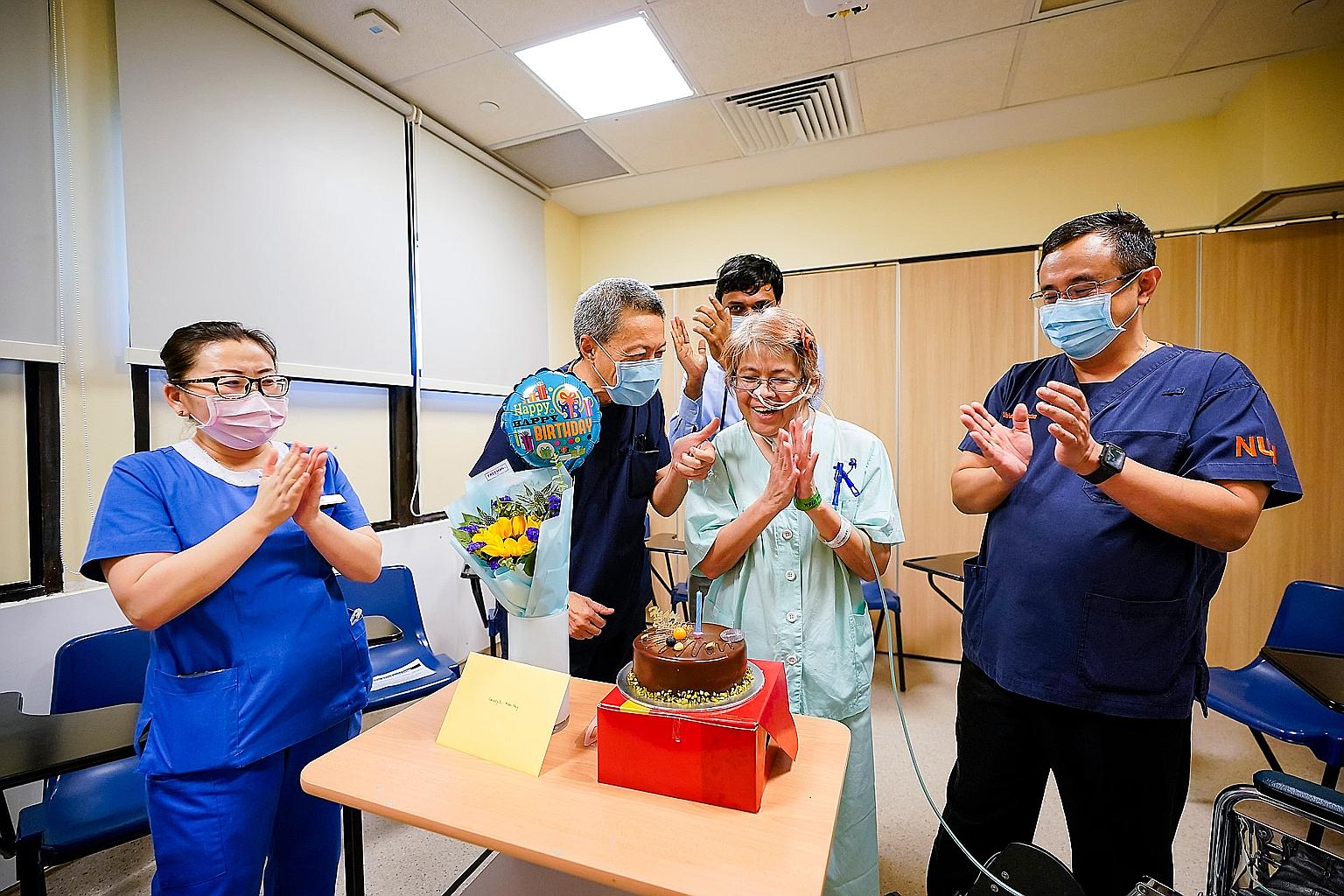 Birthday joy for grandma, the longest-staying Covid-19 patient at NUH ...