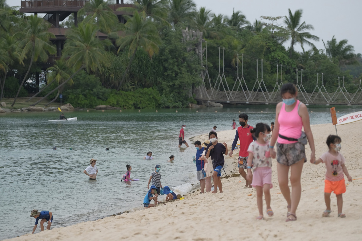 Crowds head to Sentosa beaches ahead of new booking rule | The Straits ...