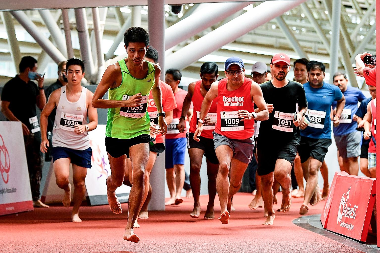 Barefoot Run sees 200 runners - and social distancing measures | The ...