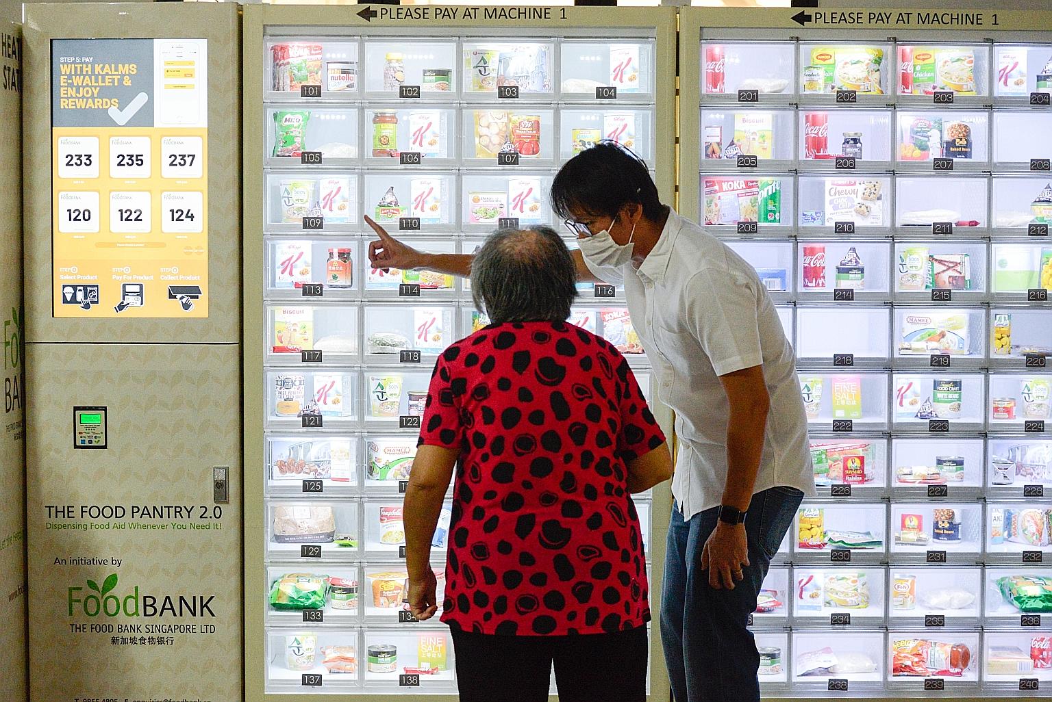 Food bank vending machines for needy in Zhenghua | The Straits Times