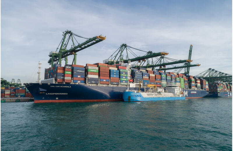 First ship-to-container ship LNG bunkering operation in Asia marks S ...