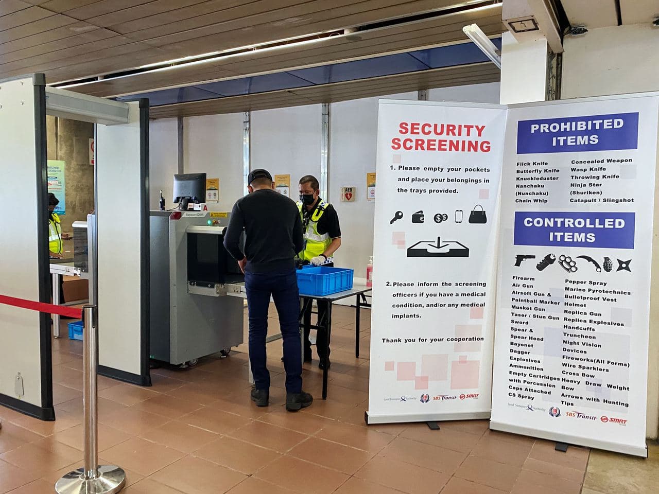 Tightened security checks kick off at selected MRT stations | The ...