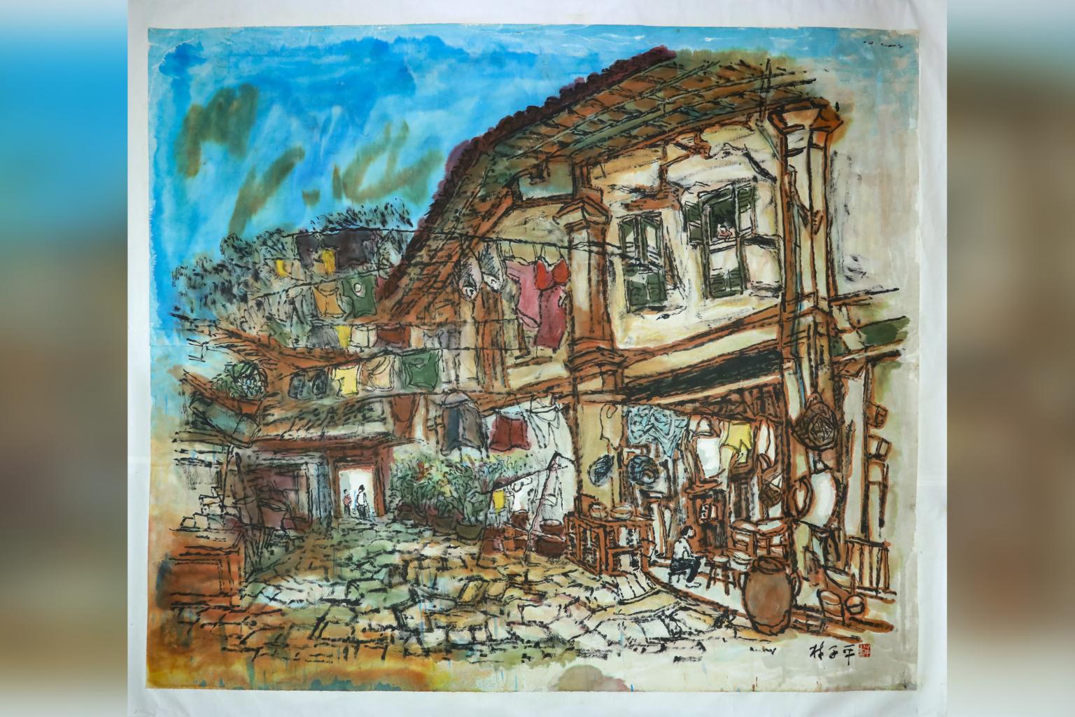 Singapore's oldest living pioneer artist Lim Tze Peng marks 100 years ...