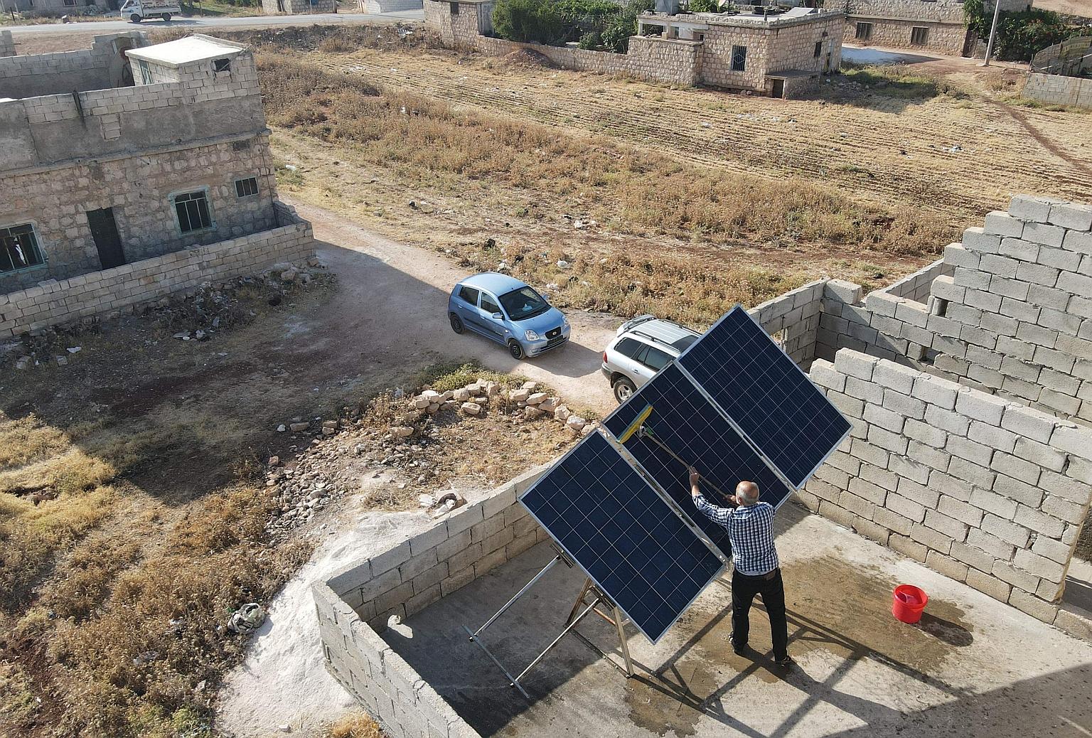 Rebel-held areas in Syria turning to solar power | The Straits Times