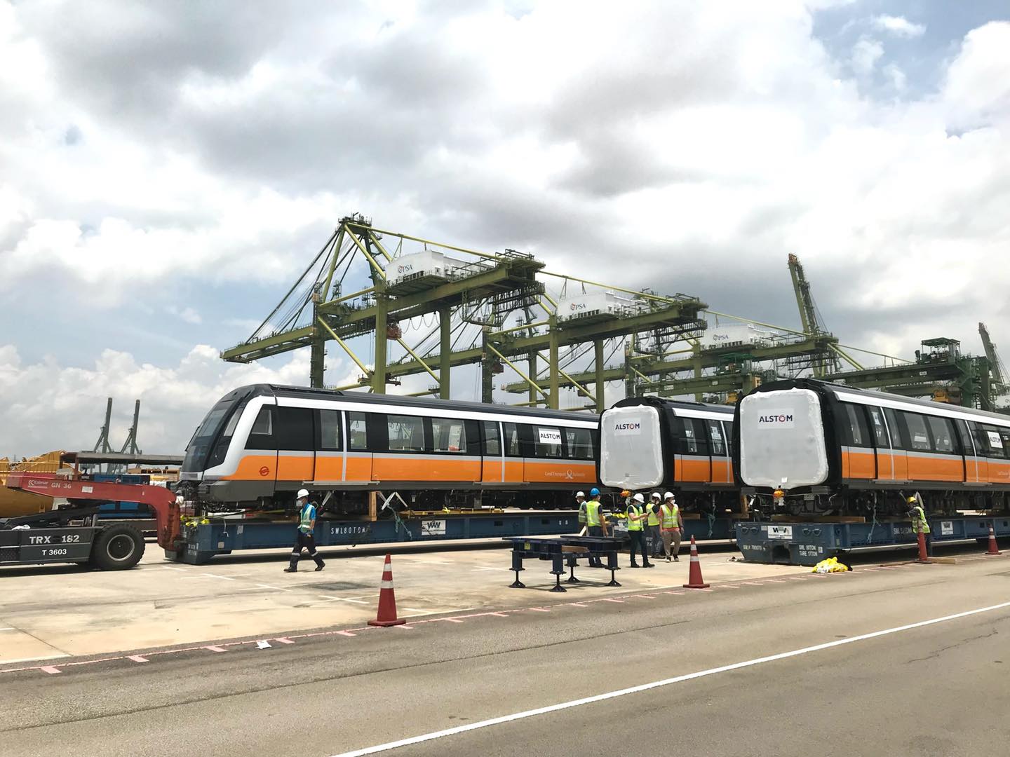 New train for Circle Line MRT arrives in Singapore; first of 23 to be ...