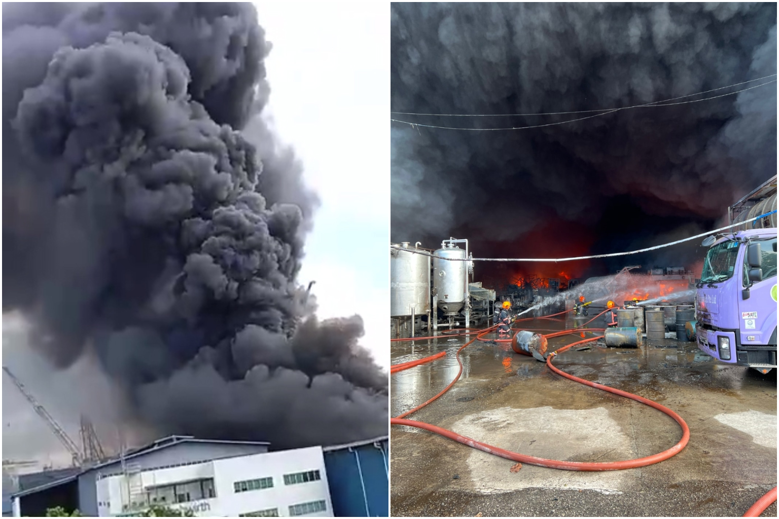 SCDF puts out Tuas waste oil fire after three hours; no injuries ...
