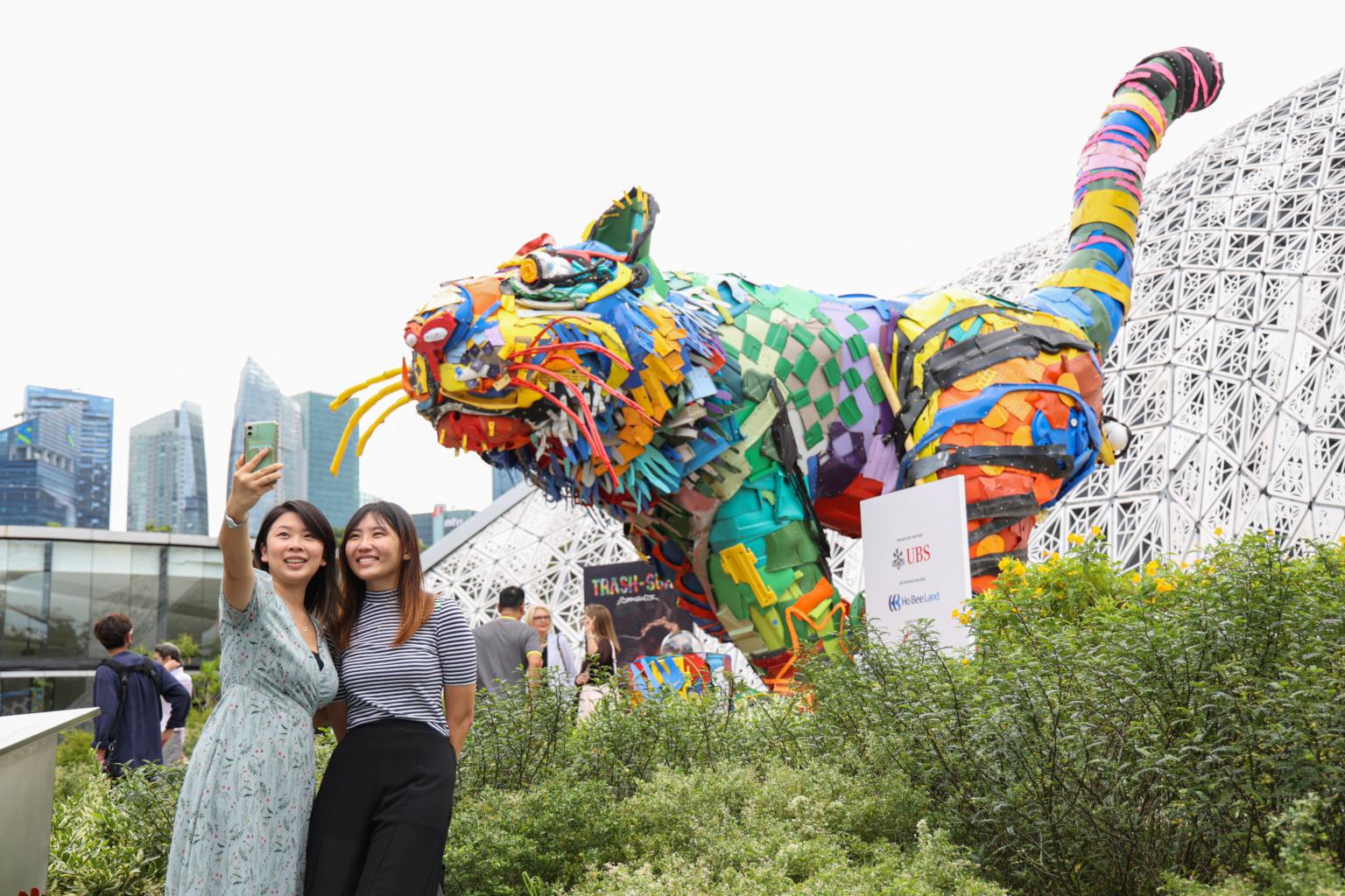 7m-tall tiger made of trash at Gardens by the Bay underscores global ...