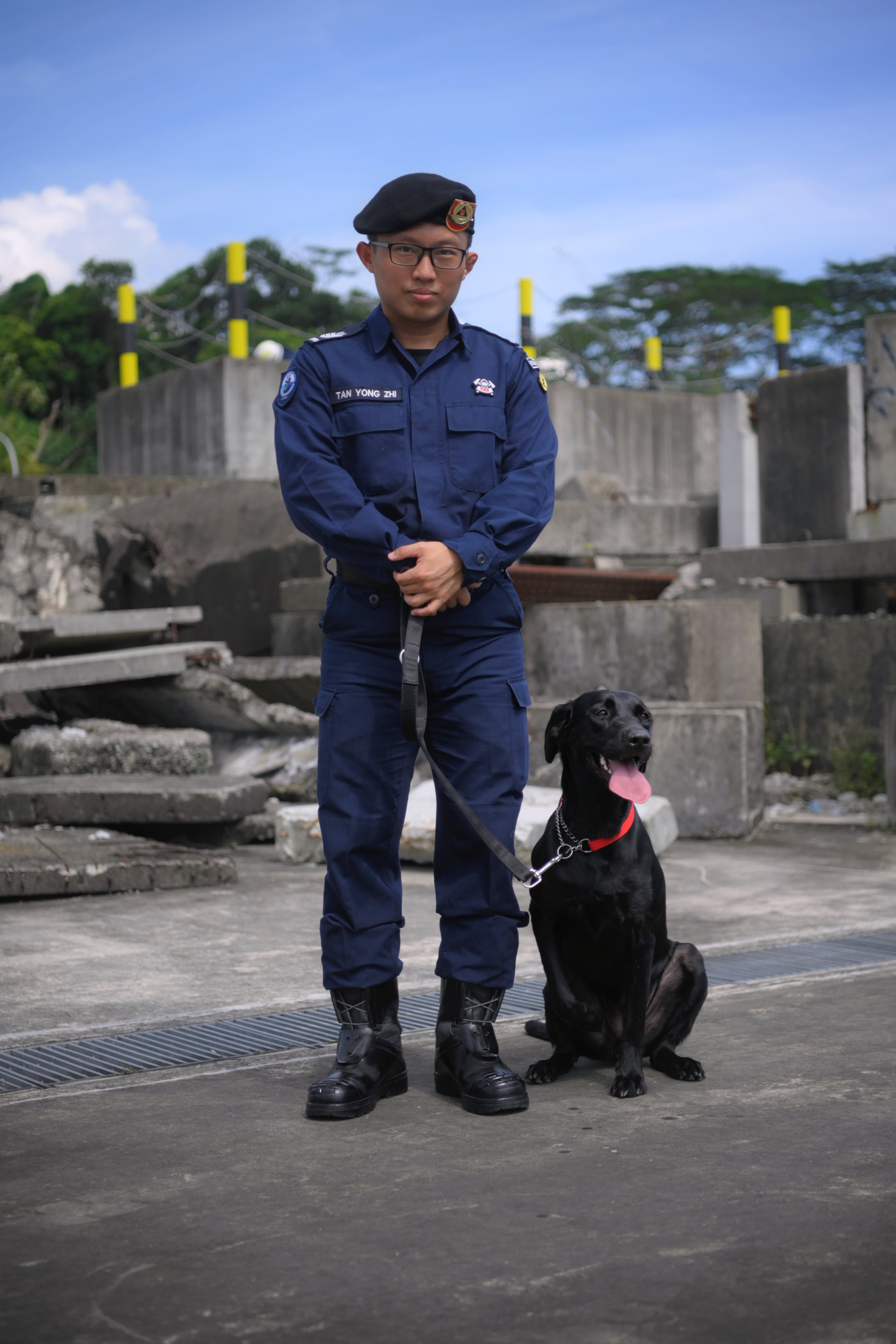 SCDF search dog barks when she finds a survivor, whimpers when she ...