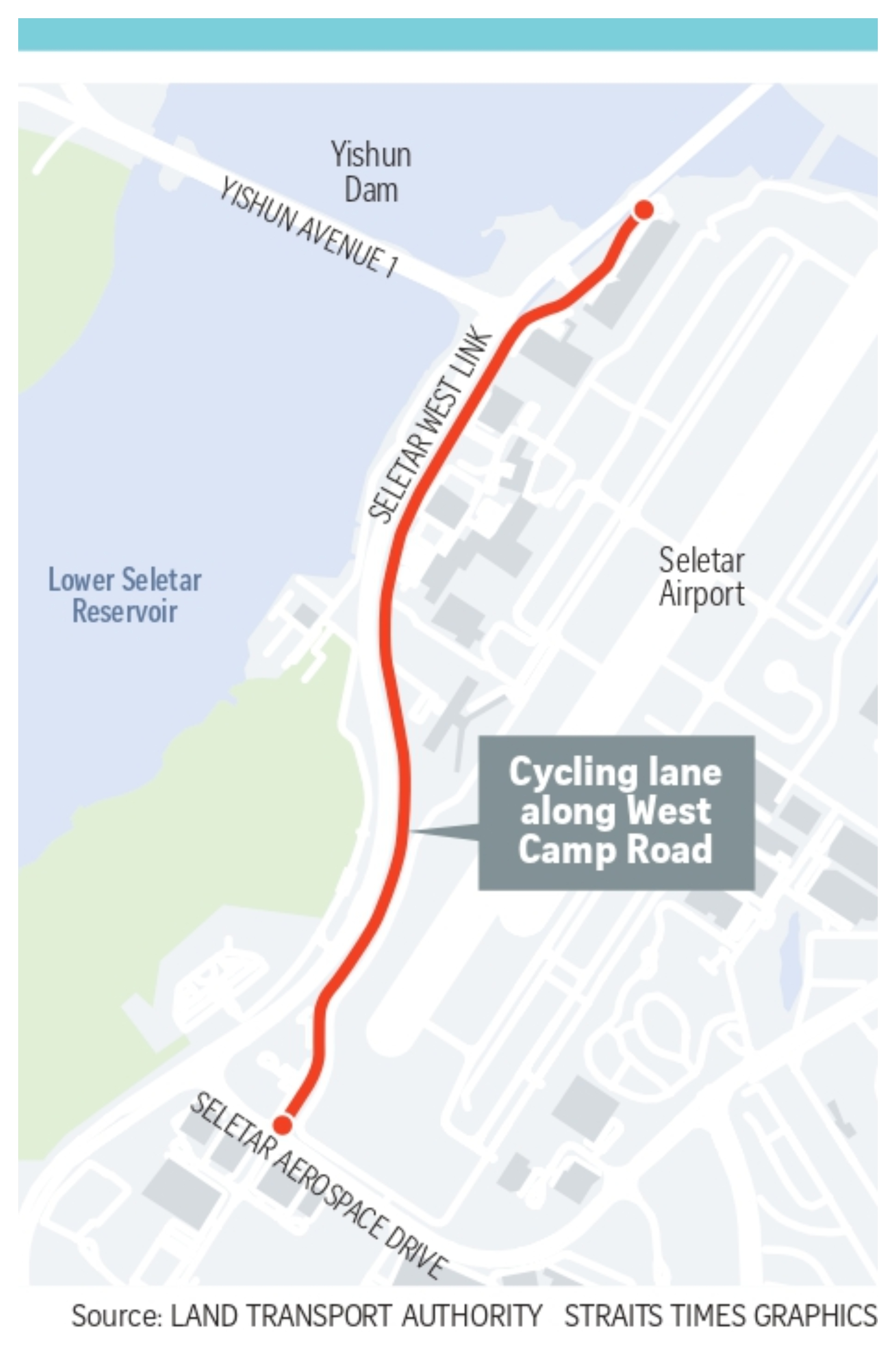 Cycling lane along West Camp Road in Seletar for Sunday mornings now ...