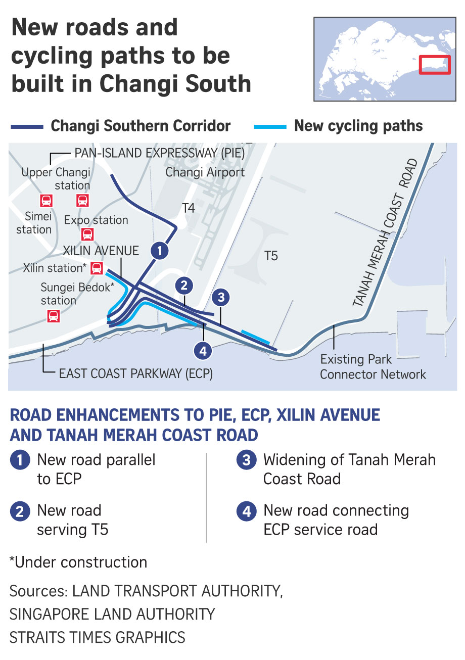 LTA to start road improvement works in Changi South in 2024 after 4 ...