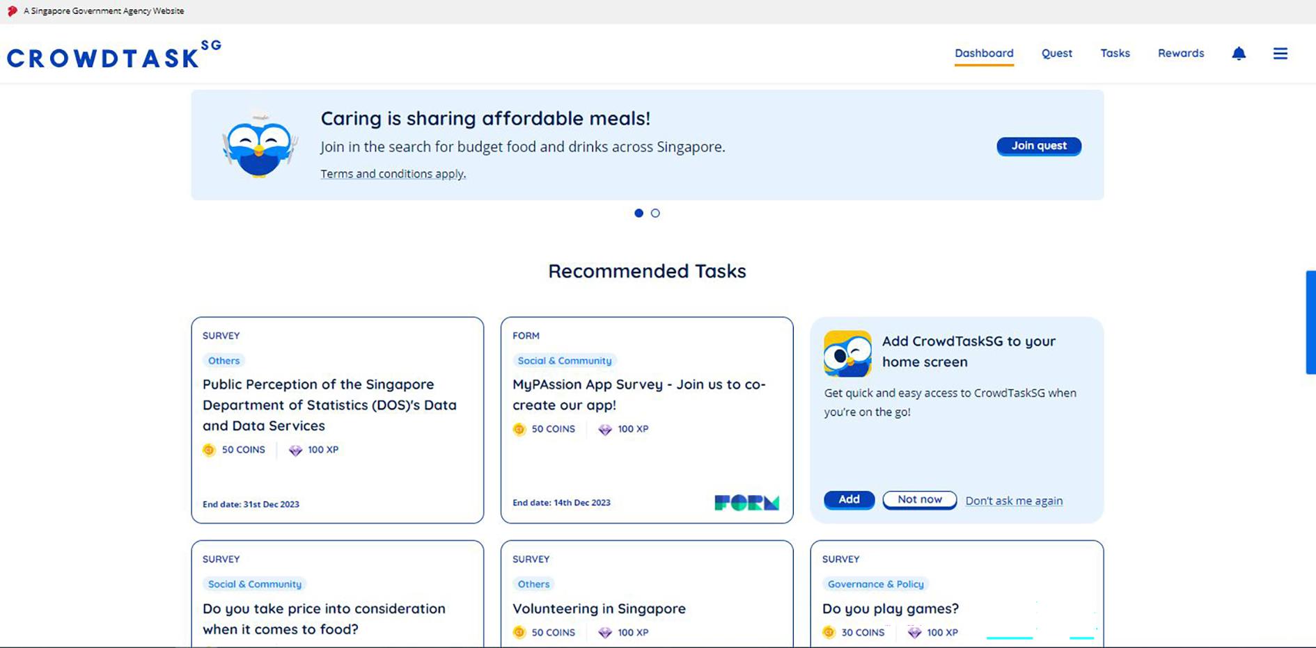 Crowdsourcing site allows users to fill out surveys on govt services ...
