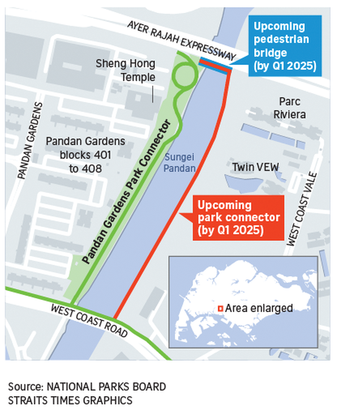 New park connector along Sungei Pandan to be ready by March 2025 | The ...