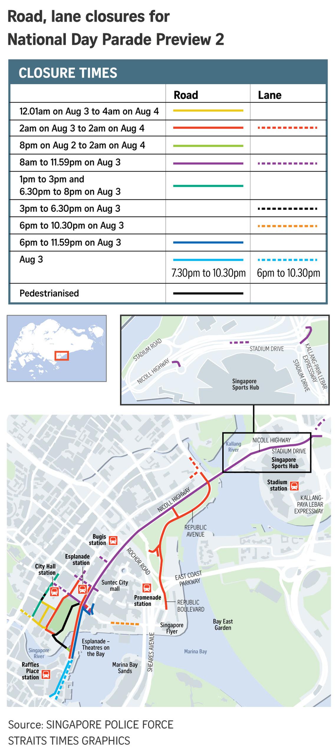 Some MRT station exits around Marina Bay to be closed for crowd control ...